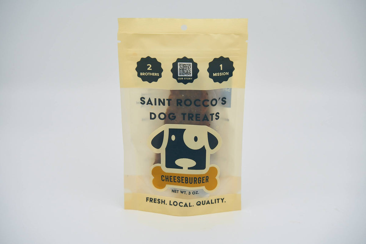Saint Rocco's Cheeseburger Recipe Jerky Dog Treats — NurturePet Pet Supply