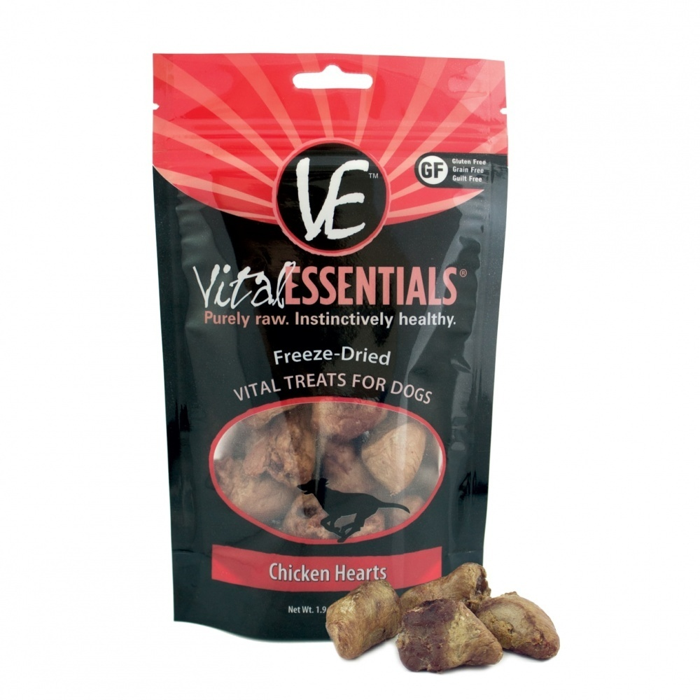 Vital Essentials Freeze Dried Vital Treats Grain Free Chicken Hearts D ...
