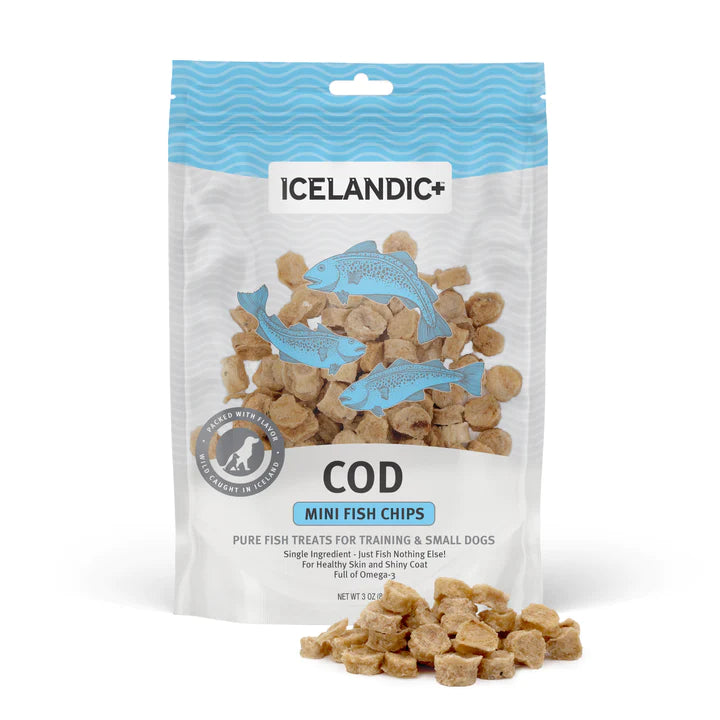 Icelandic Cod Mini Chips 3oz — NurturePet Pet Supply