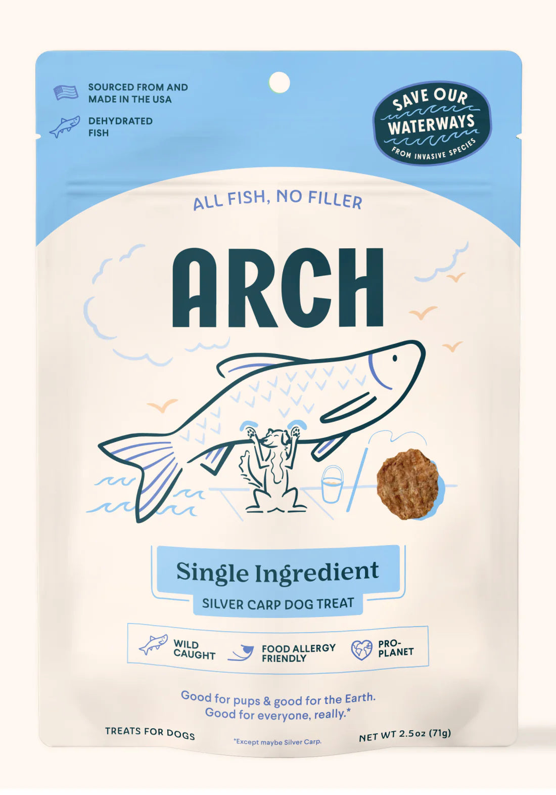 Arch Silver Carp Dog Treats 2.5oz — NurturePet Pet Supply