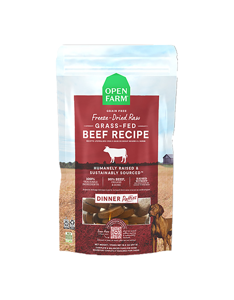 Open Farm Freeze-Dried Raw Patties Grass-Fed Beef — NurturePet Pet Supply