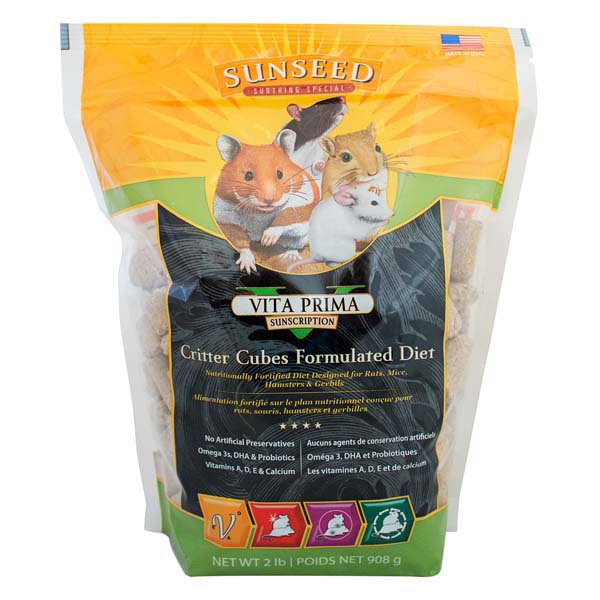 SUNSEED VITA PRIMA CRITTER CUBES FORMULA — NurturePet Pet Supply